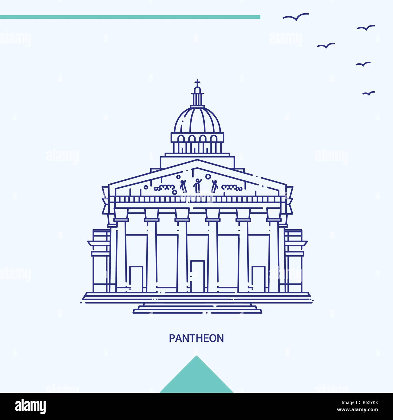 Pantheon paris facade Stock Vector Images - Alamy