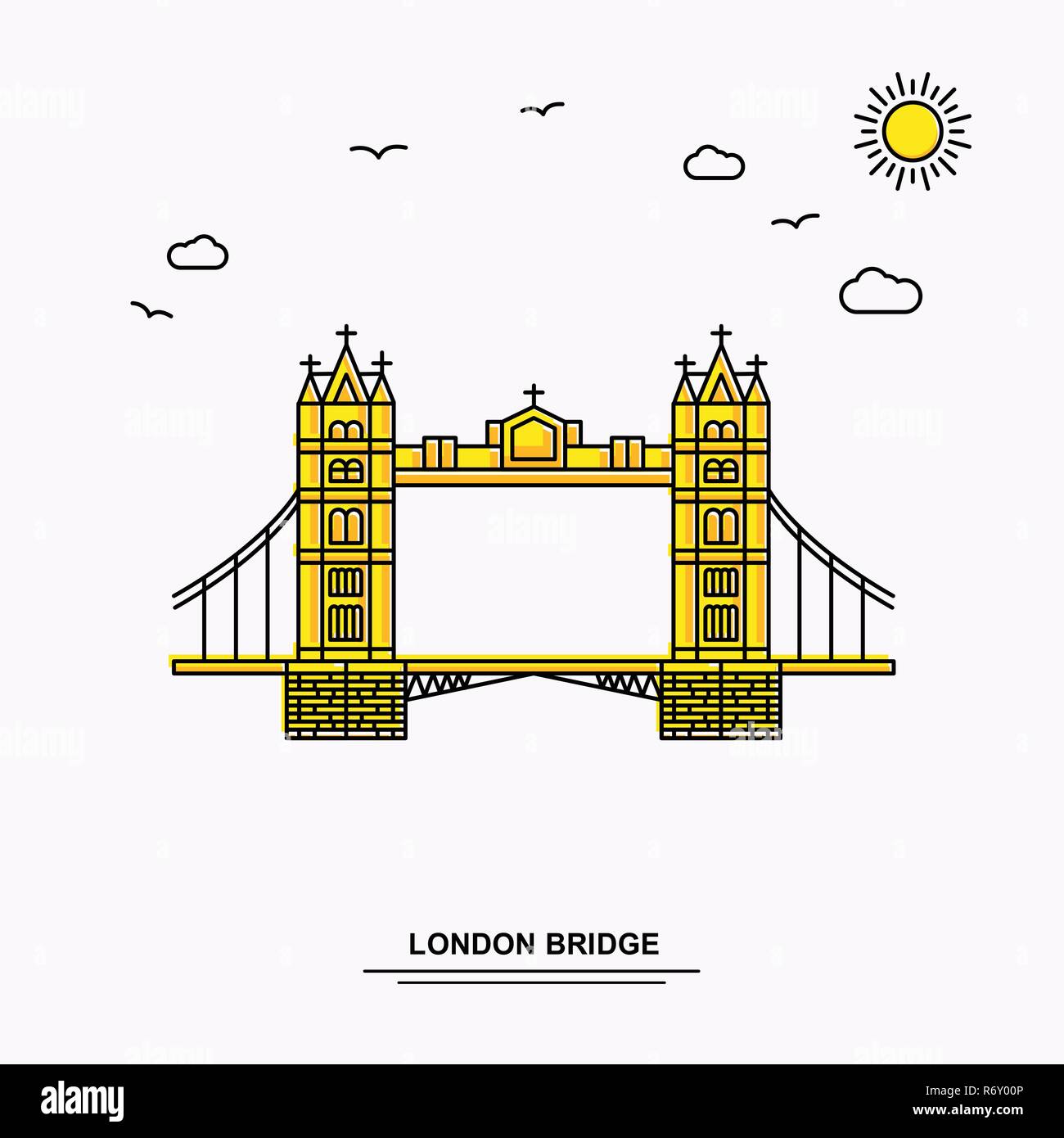 Yellow bridge architecture Stock Vector Images - Alamy