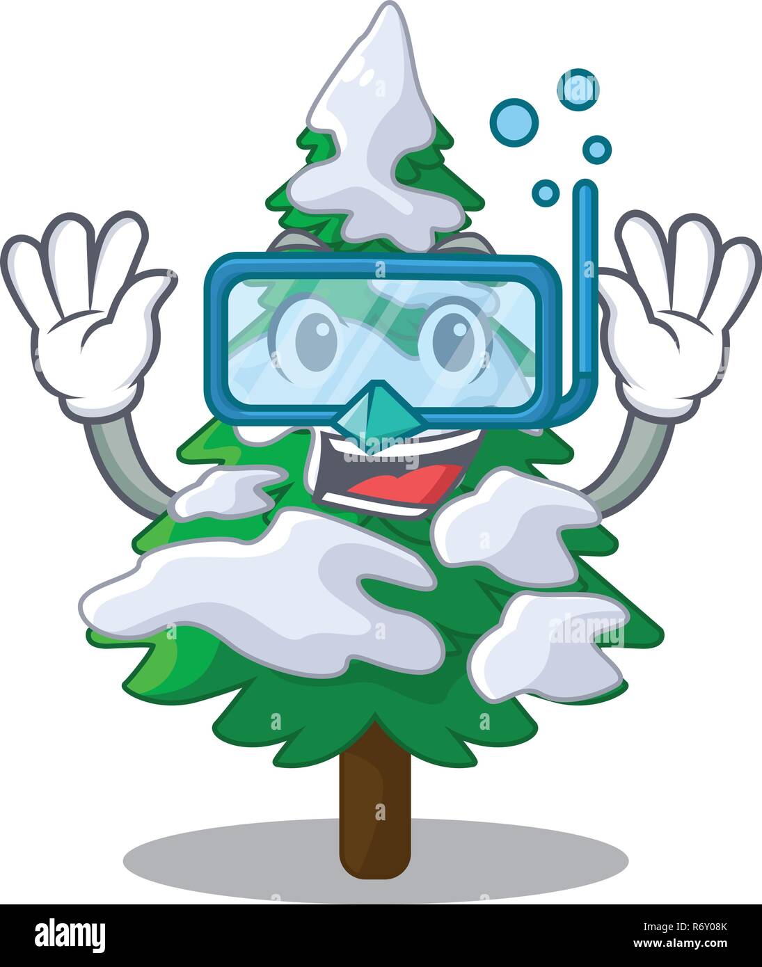 Diving tree character cartoon hi-res stock photography and images - Alamy