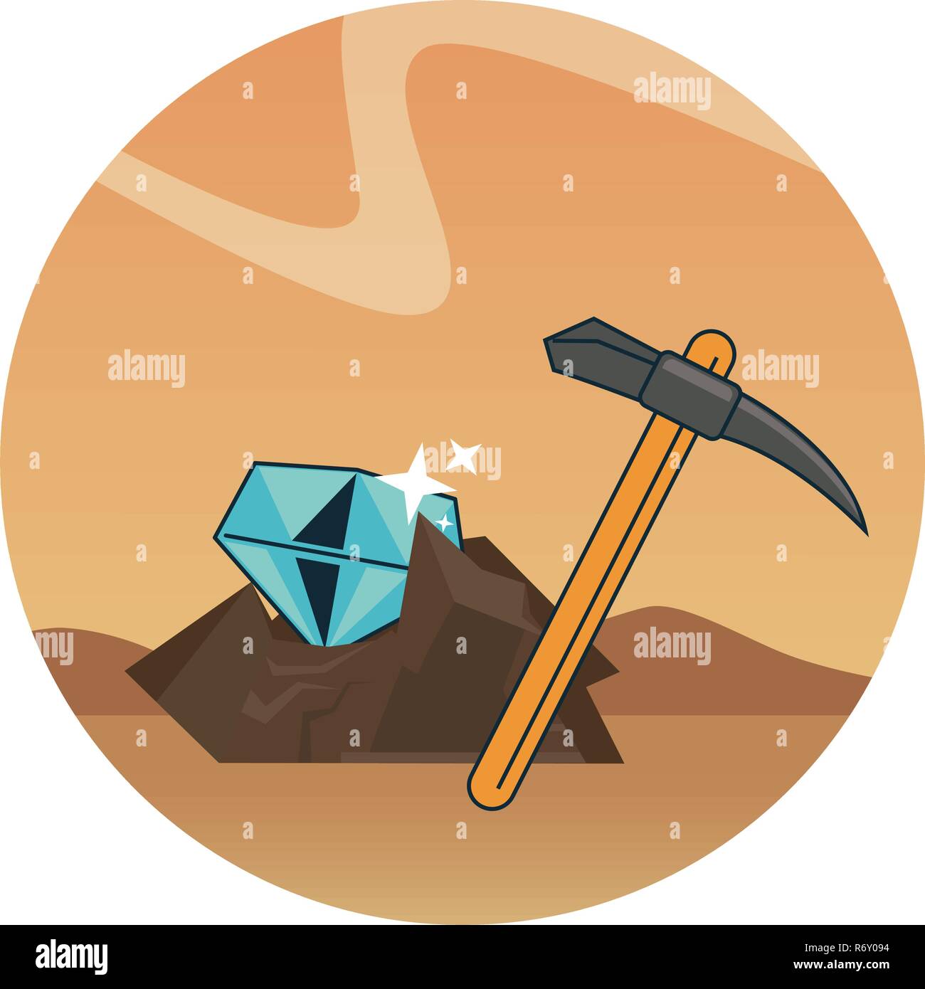 Diamond mining and pick Stock Vector Image & Art - Alamy