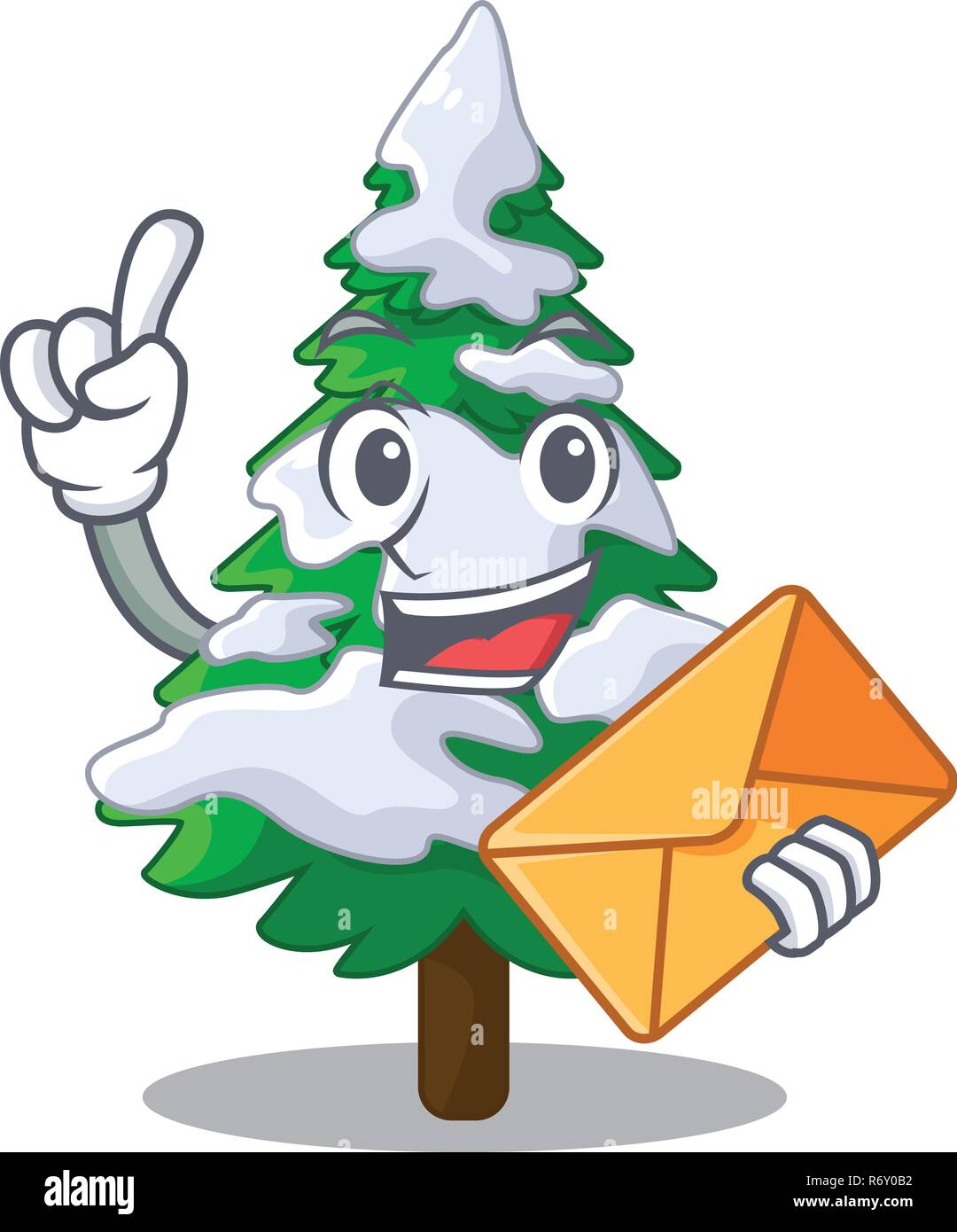 Postman in snow Stock Vector Images - Alamy