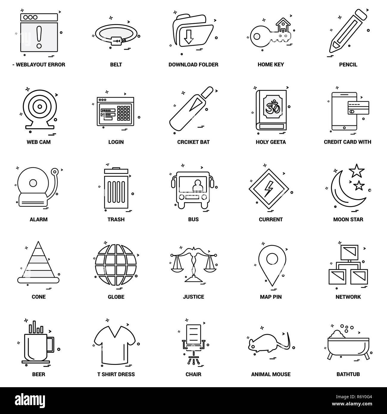 25 Business Concept Mix Line Icon set Stock Vector Image & Art - Alamy