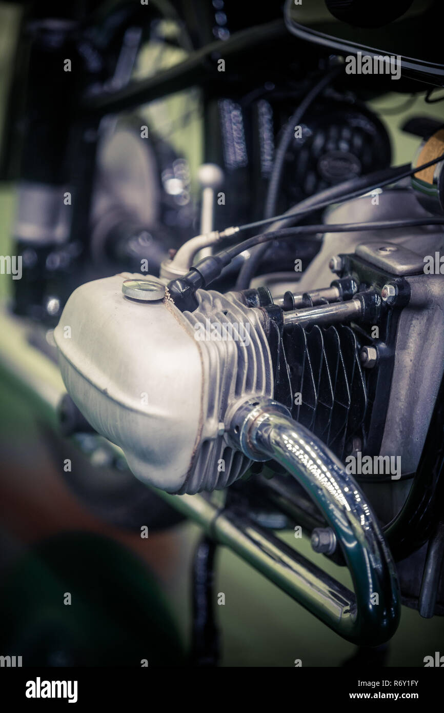 Vintage motorcycle boxer engine Stock Photo - Alamy