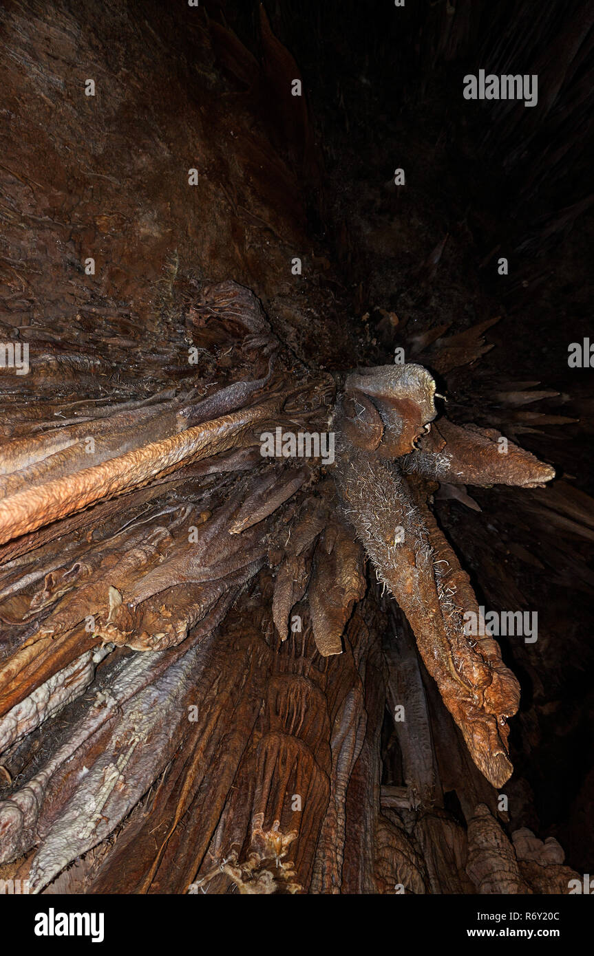 devil cave state park pointed stalagmites underground formations ...