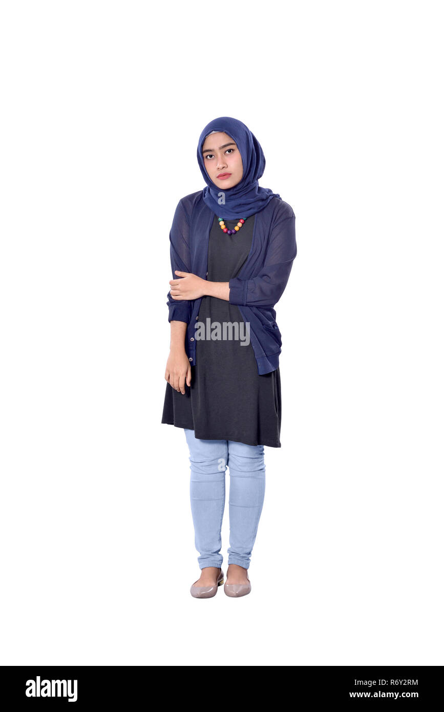 Pretty asian muslim woman standing Stock Photo - Alamy