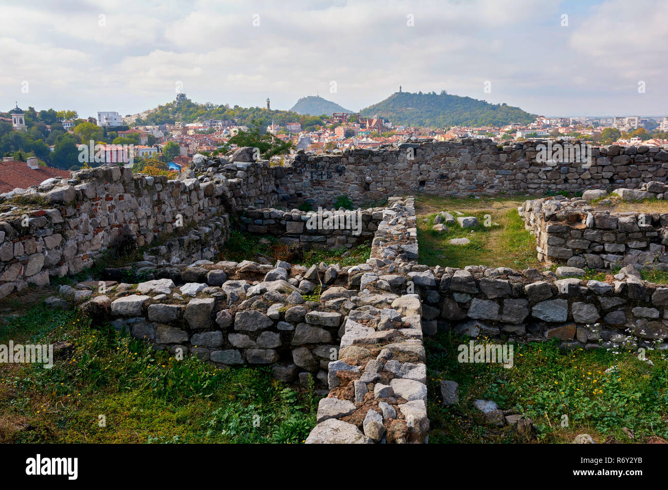 View of the old town of Plovdiv from Nebet tepe Stock Photo - Alamy