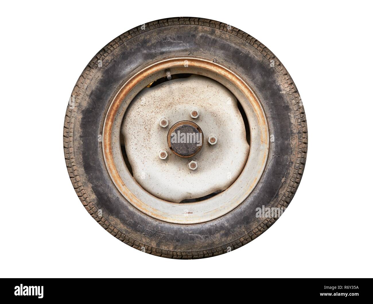Old Trailer Wheel Stock Photo - Alamy