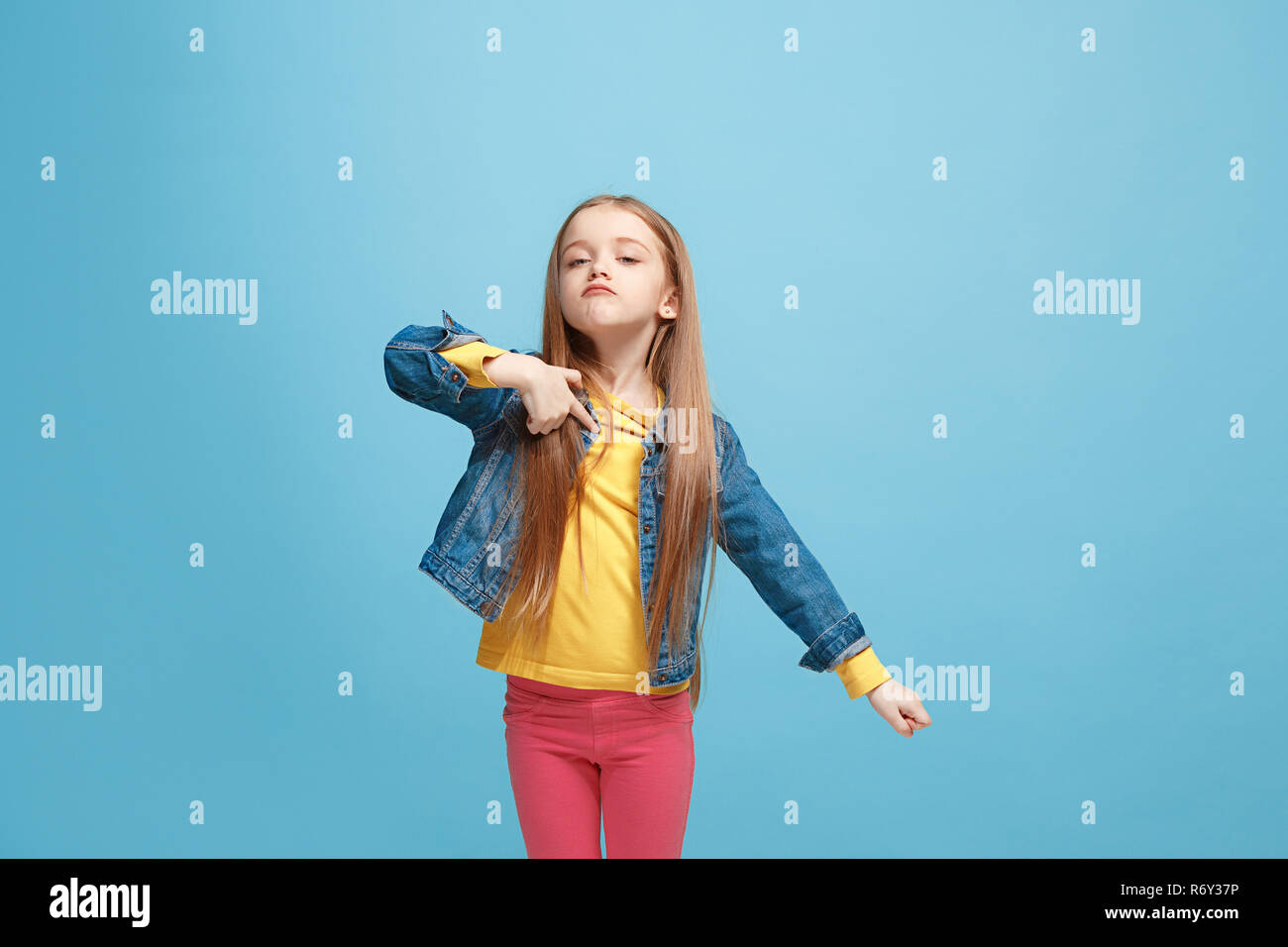 Serious doubtful, thoughtful teen girl remembering something. Young ...