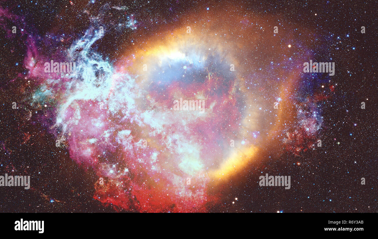 Galaxy and nebula. Elements of this Image Furnished by NASA Stock Photo ...