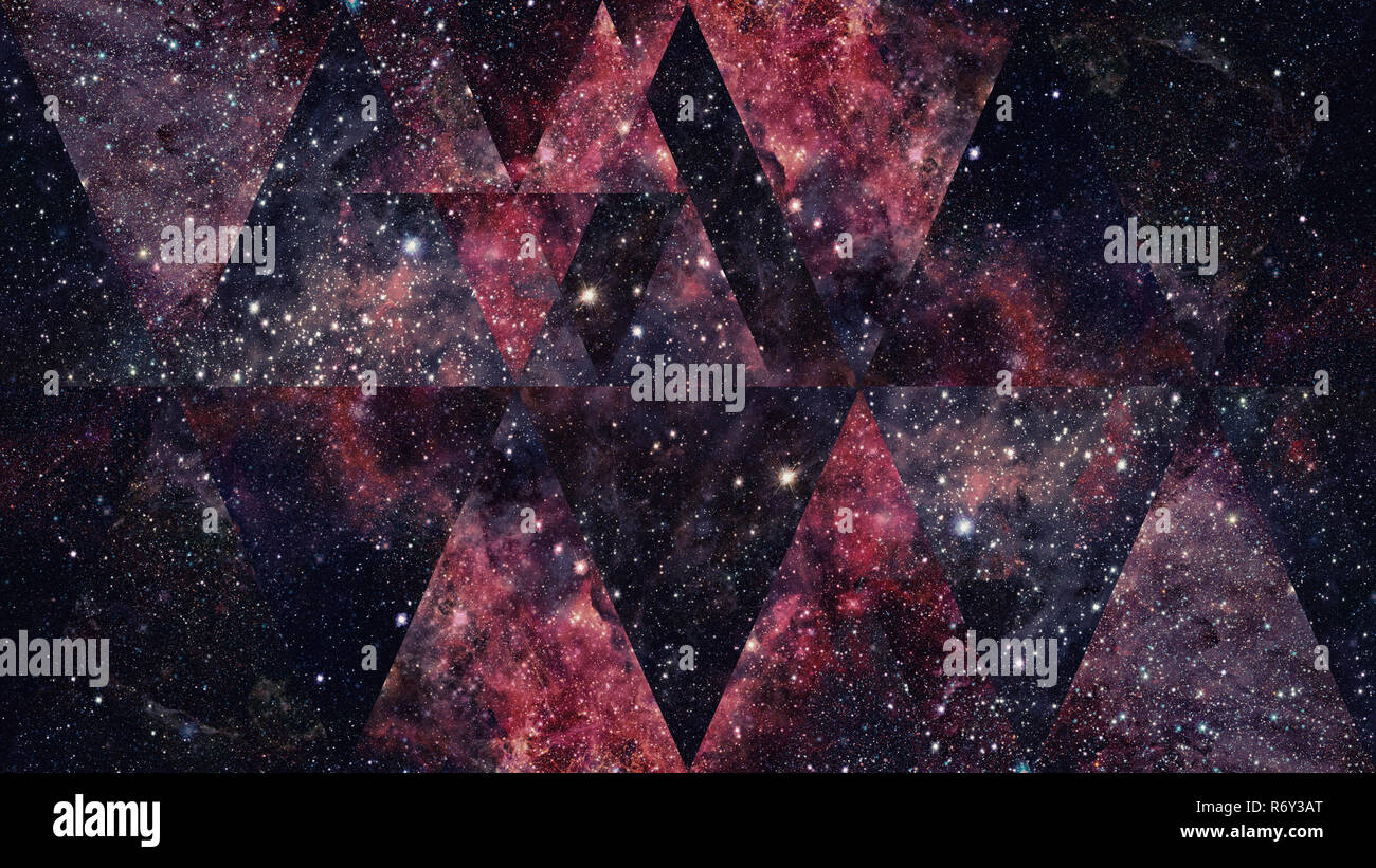 Nebula space and sacred geometry. Elements of this image furnished by ...