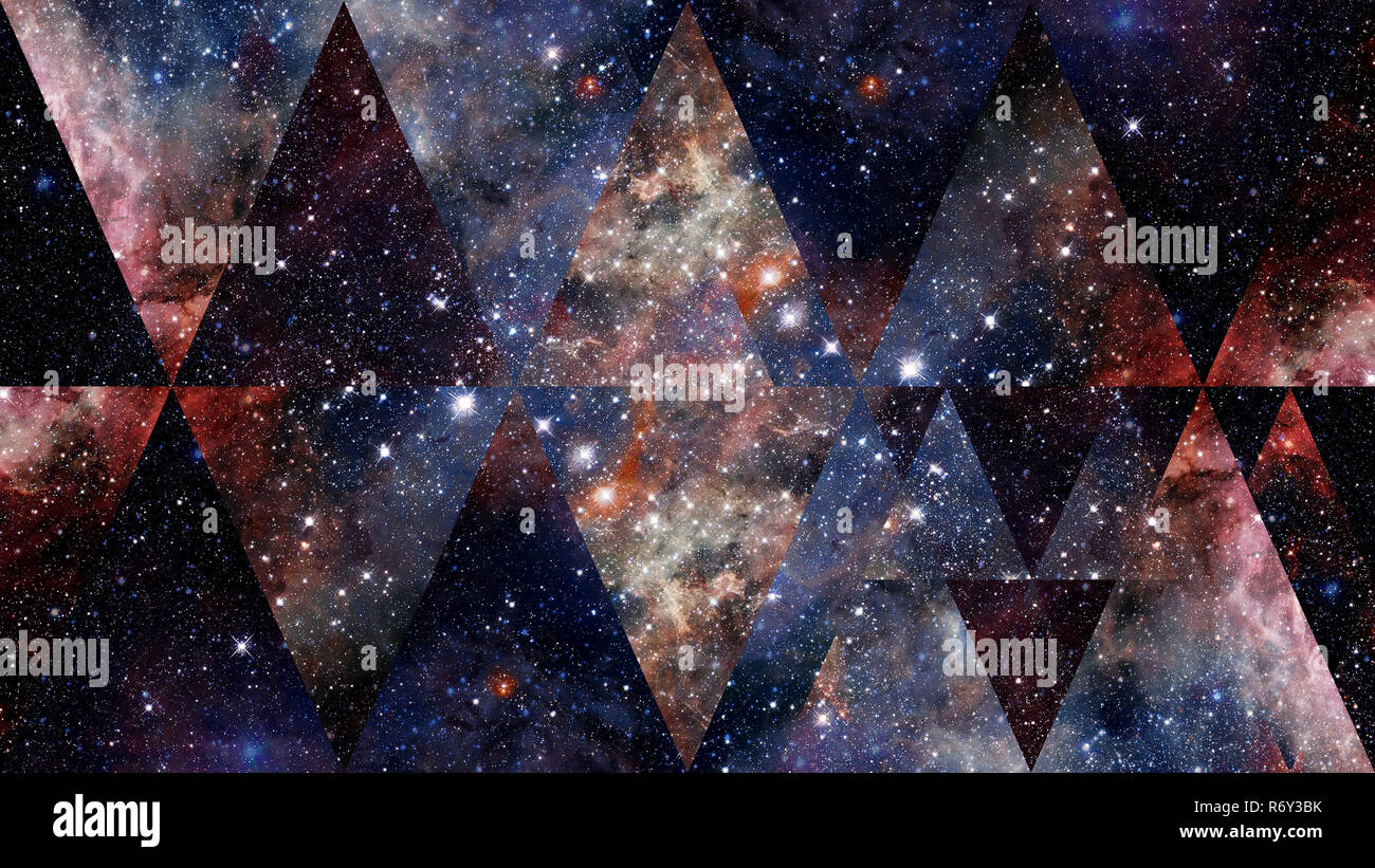 Nebula space and sacred geometry. Elements of this image furnished by ...