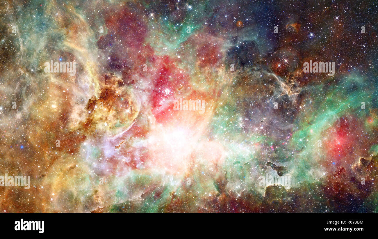Stars, dust and gas nebula in galaxy. Elements of this image furnished ...