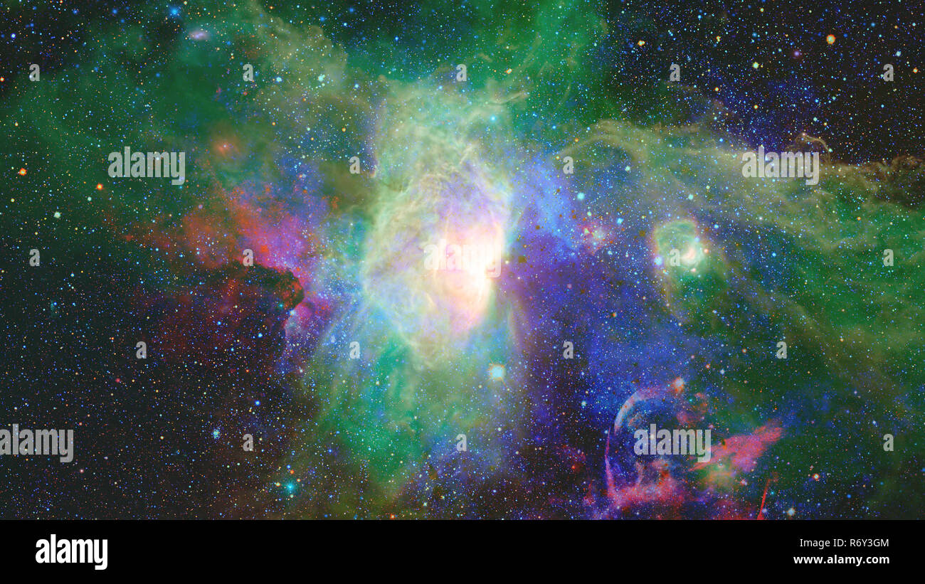 Galaxy and nebula. Elements of this Image Furnished by NASA Stock Photo ...