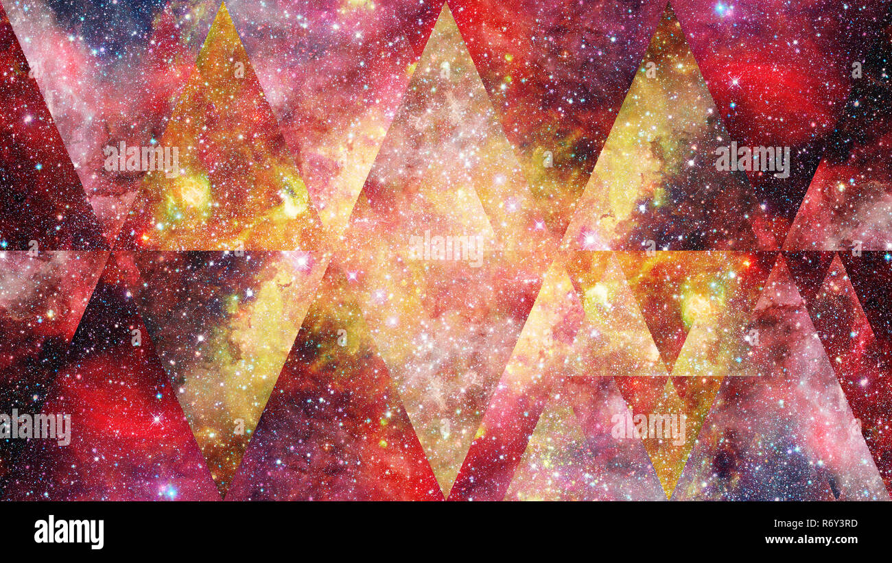 Nebula space and sacred geometry. Elements of this image furnished by ...