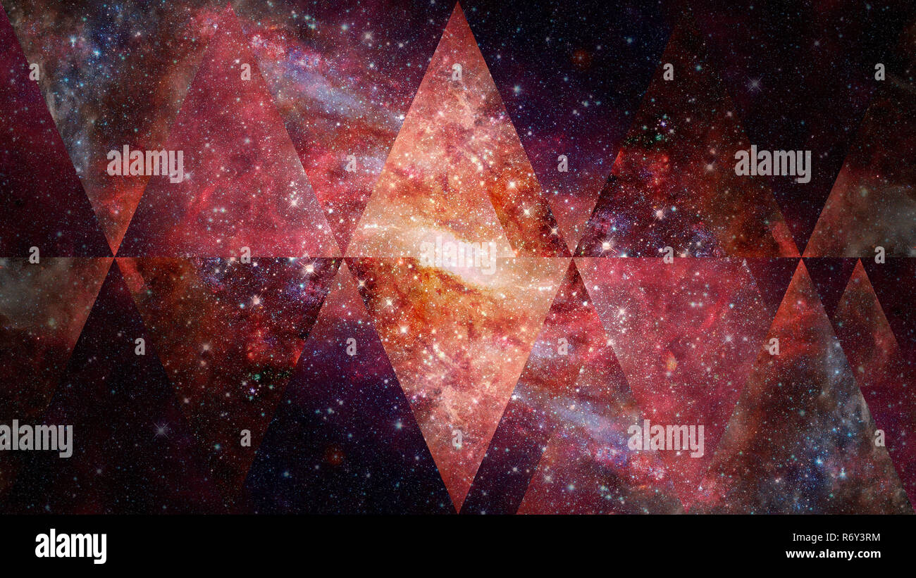 Nebula space and sacred geometry. Elements of this image furnished by ...