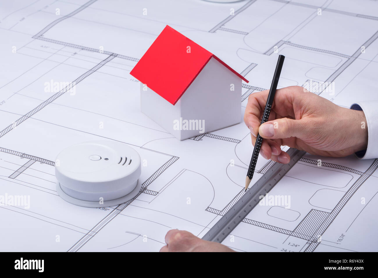 Architecture Drawing Blueprint Stock Photo - Alamy
