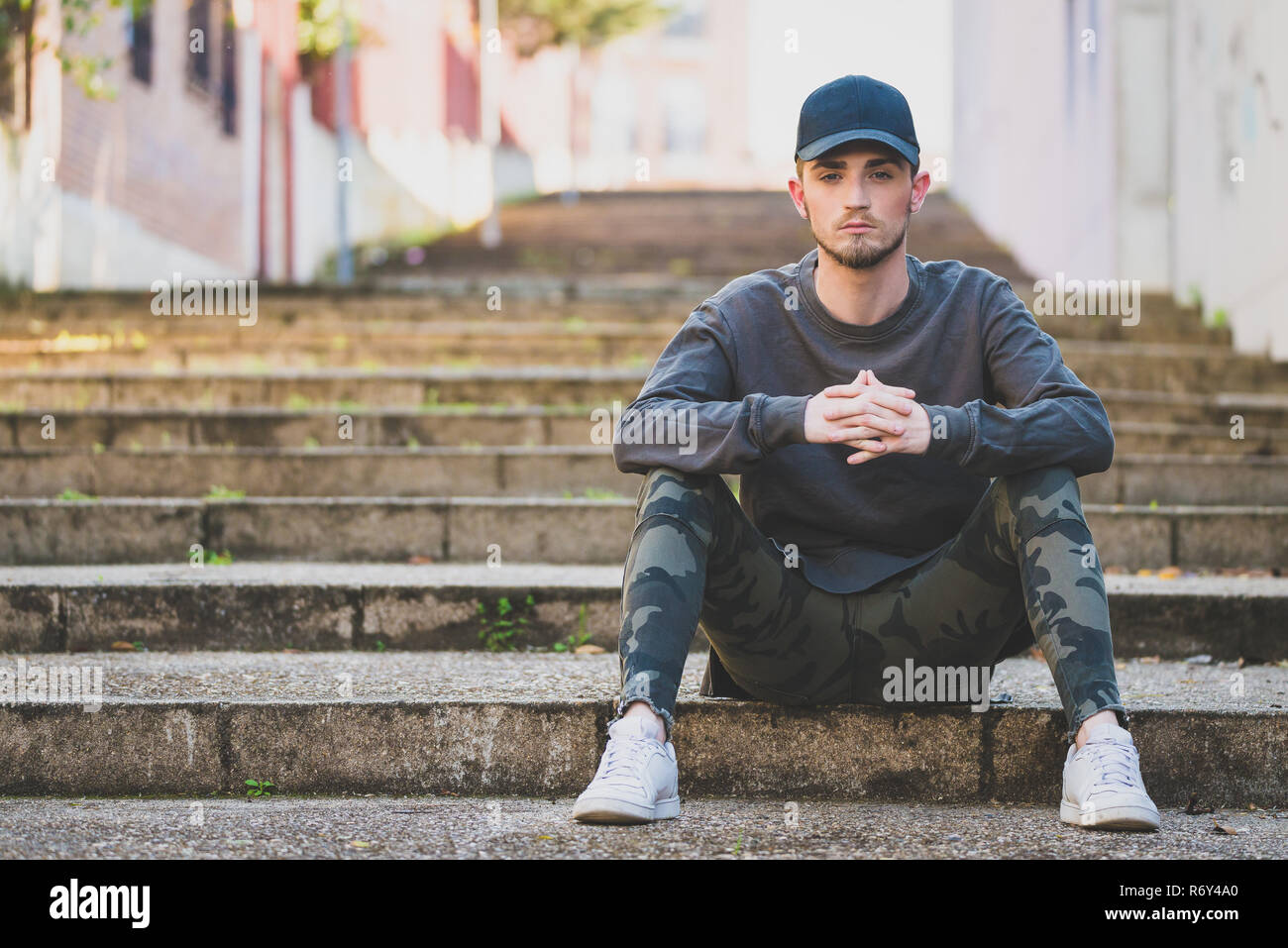 Human on stairs hi-res stock photography and images - Alamy