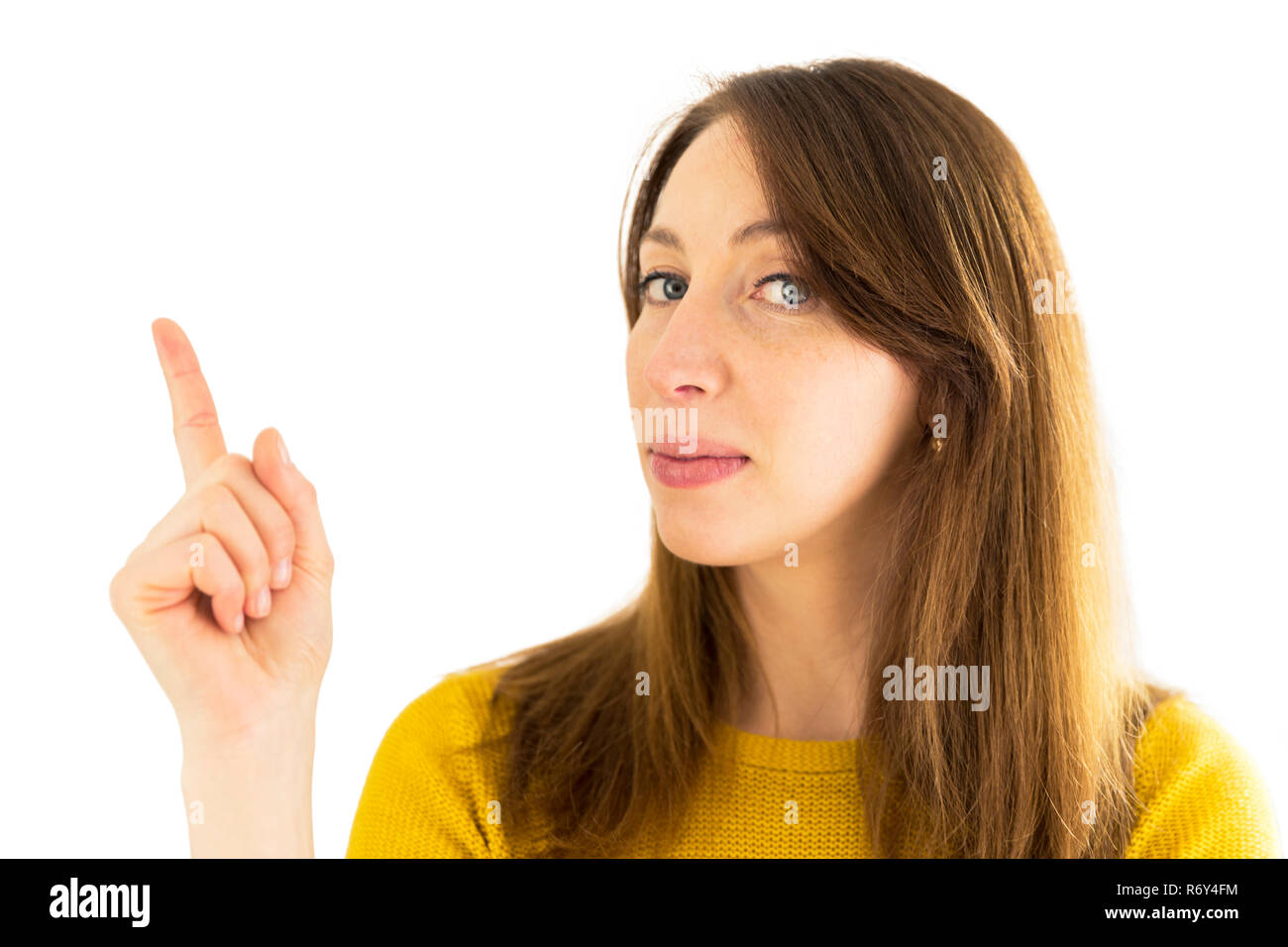 Human hand pointing finger question hi-res stock photography and images ...