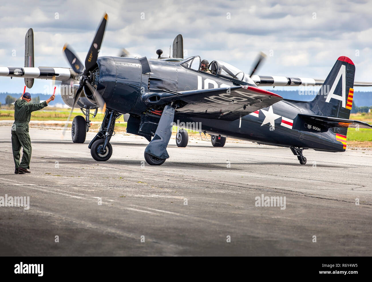 F8f bearcat landing hi-res stock photography and images - Alamy