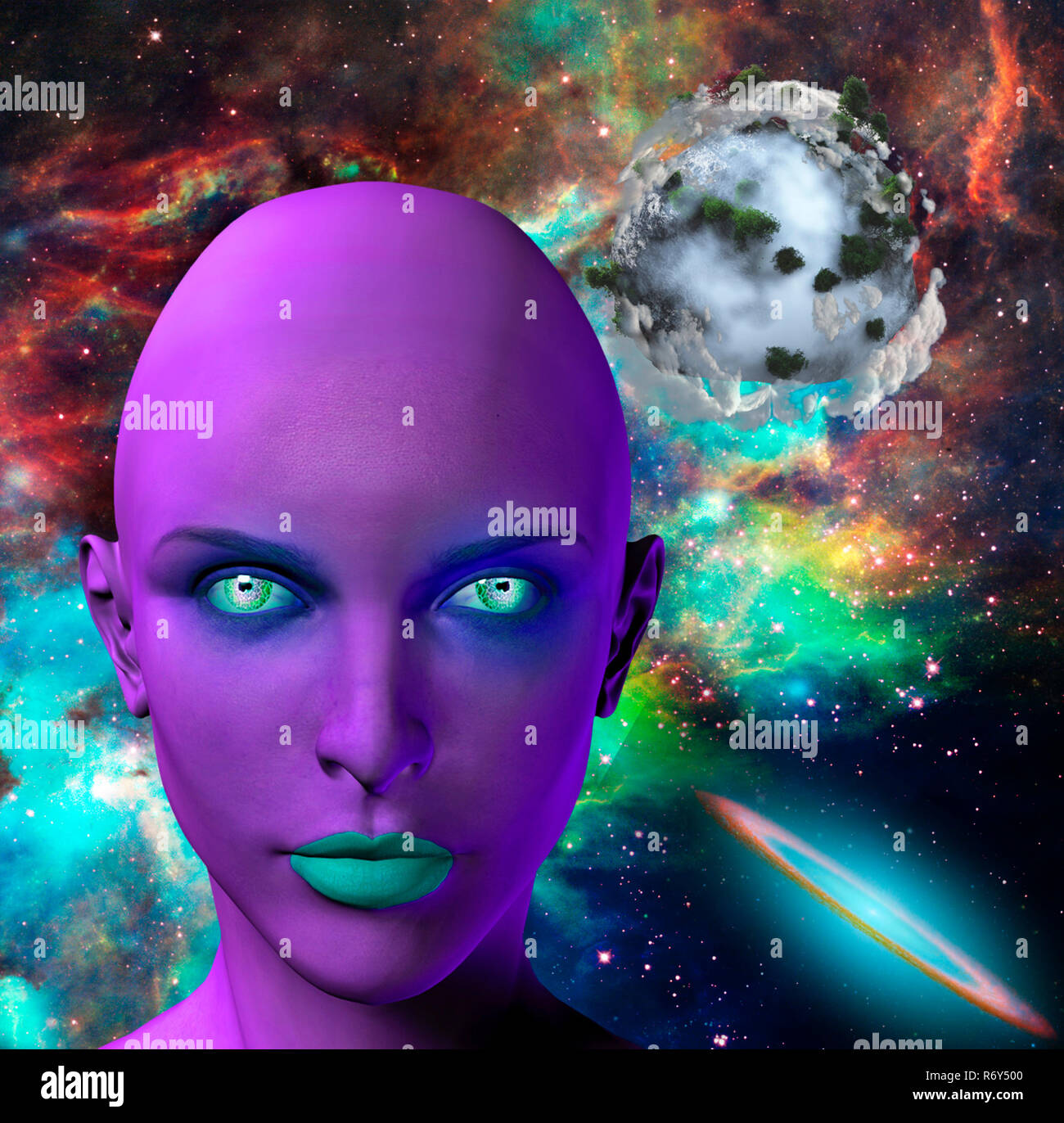 Alien model render hi-res stock photography and images - Alamy