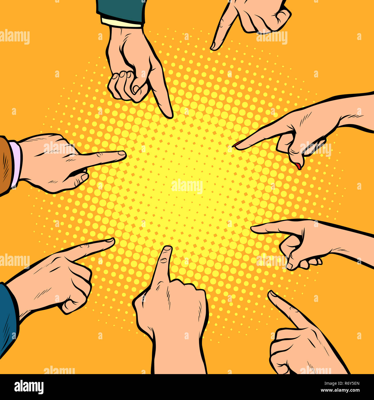 Cartoon style hand middle finger hi-res stock photography and images ...