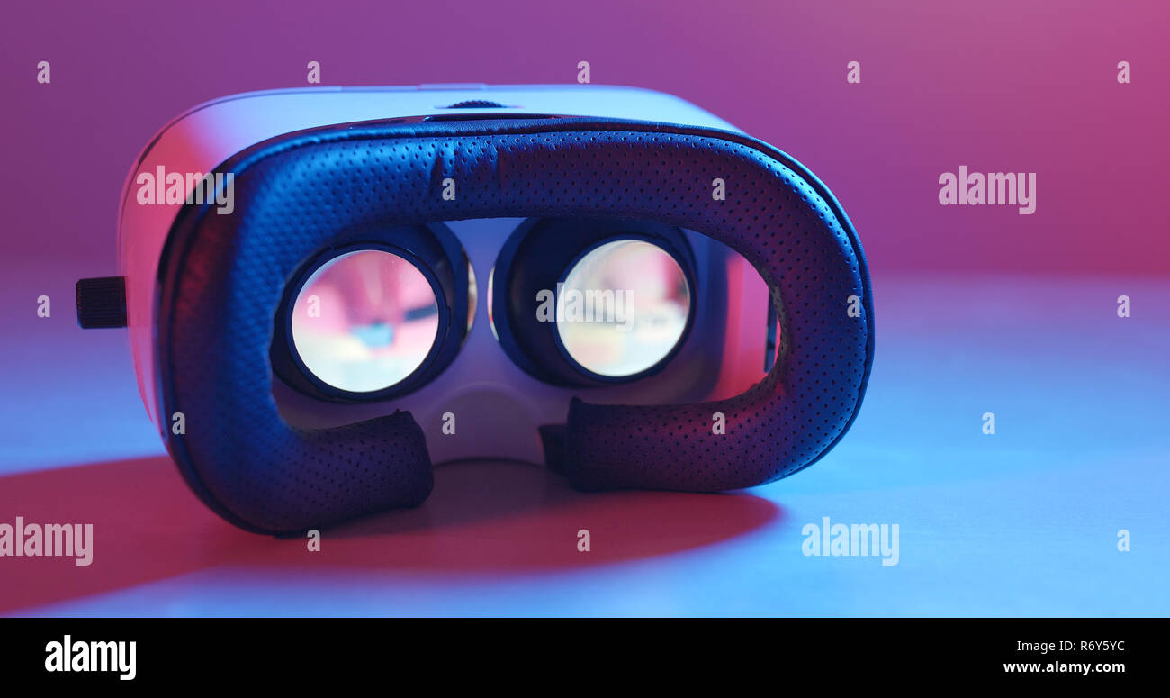 Playing movie inside virtual reality hi-res stock photography and ...