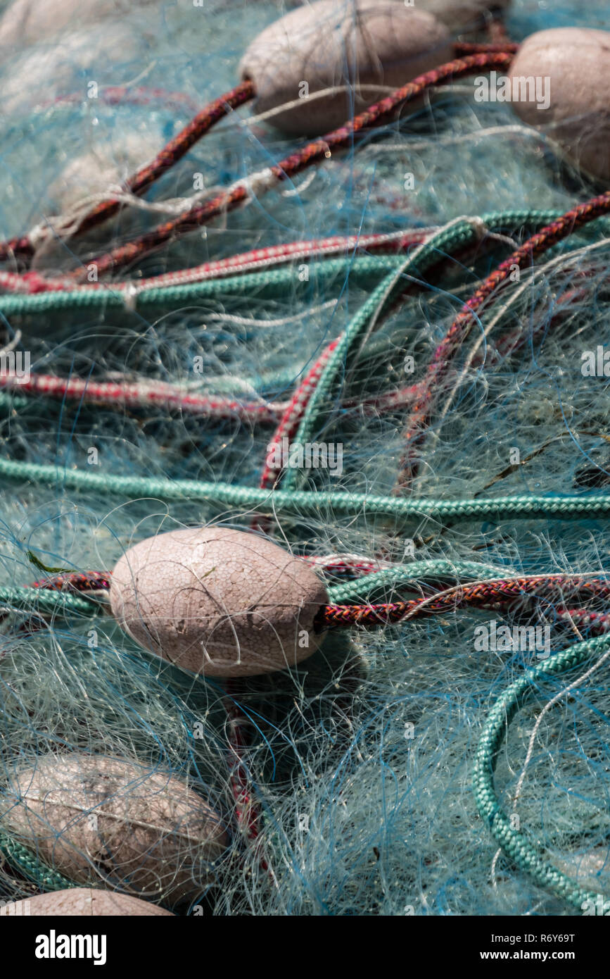 Fisherman fishing net detail Stock Photo - Alamy
