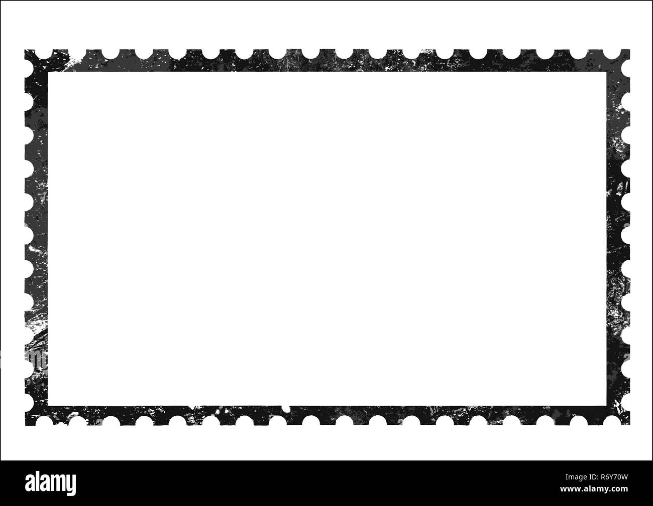 Old grunge blank postage paper stamp on white Stock Photo - Alamy