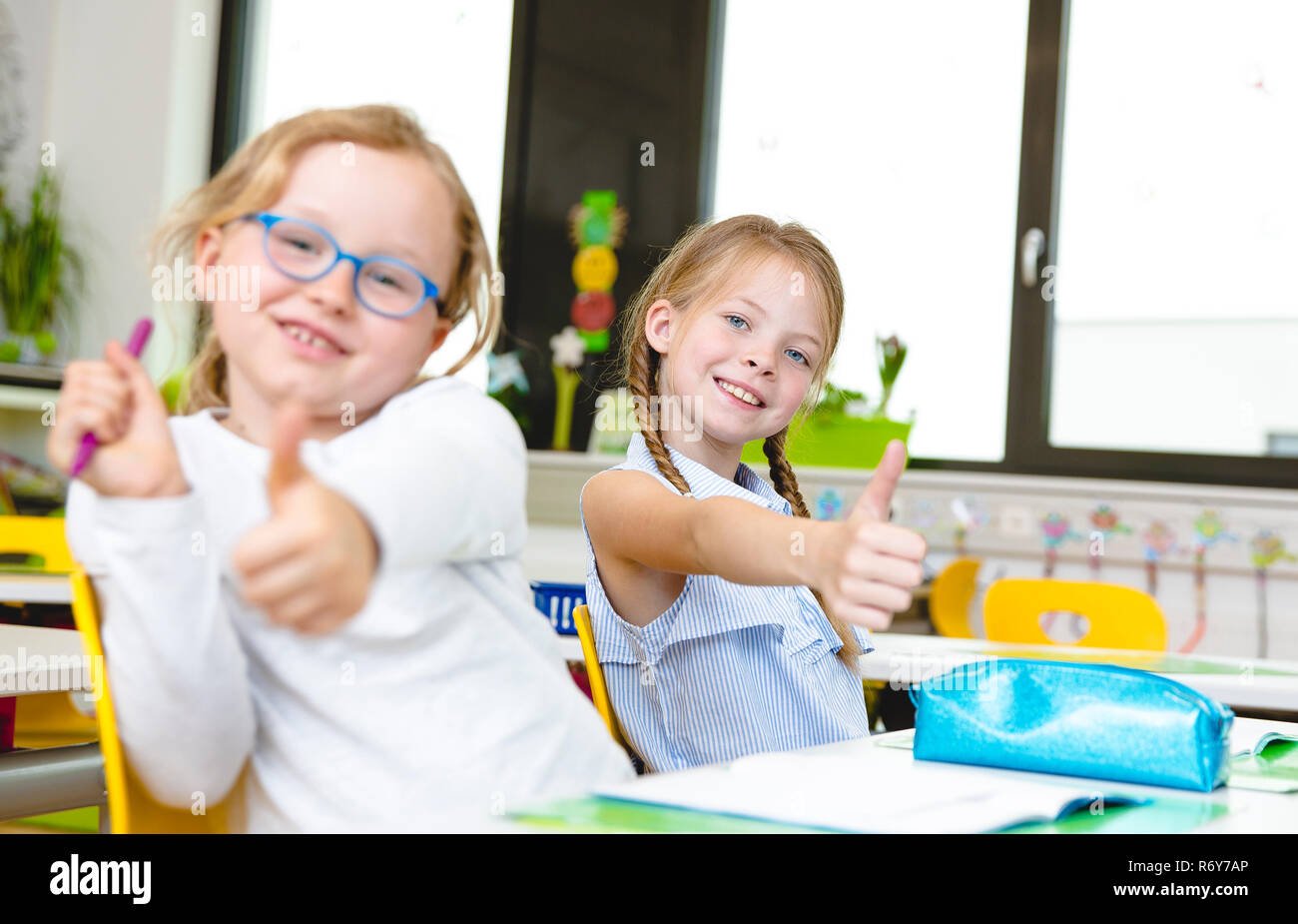 6 Year Old Girl Classroom High Resolution Stock Photography and Images ...
