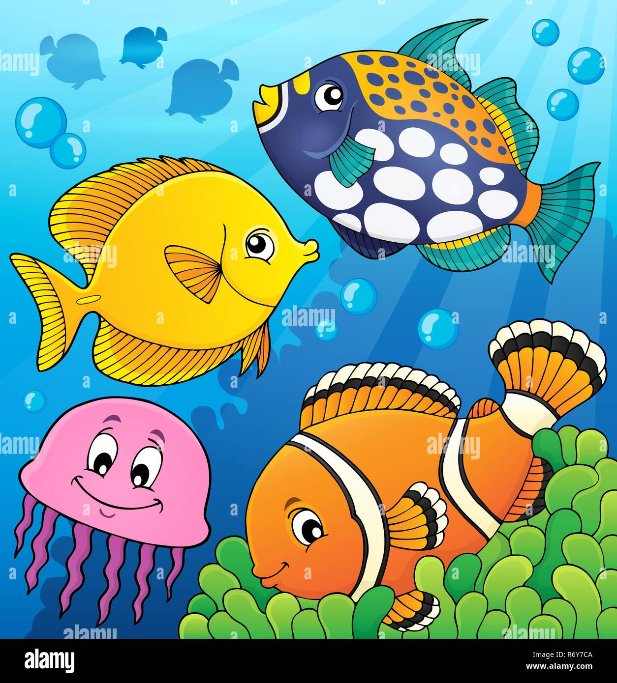 Coral reef fish theme image 9 Stock Photo - Alamy