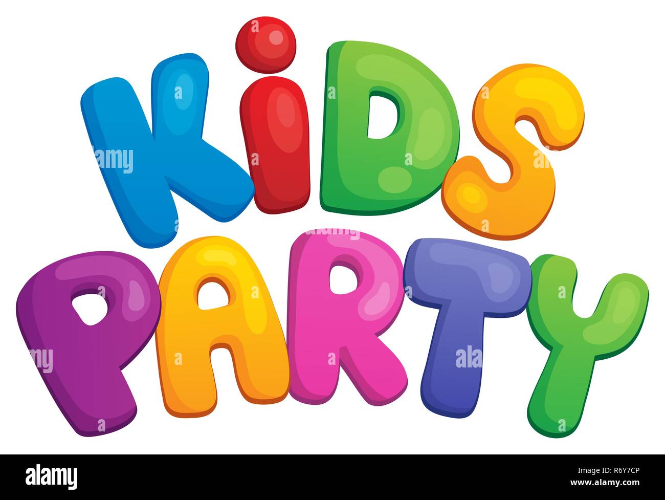Kids party sign theme 1 Stock Photo - Alamy