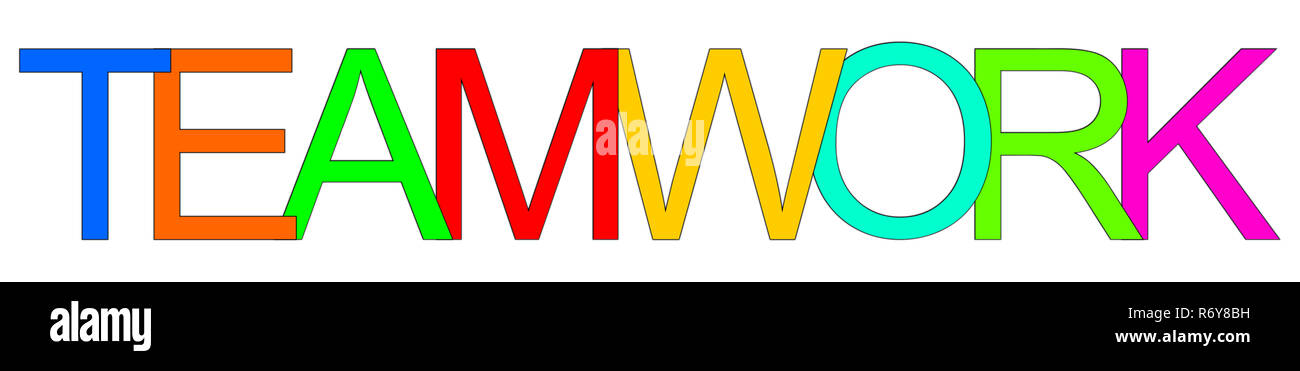 colorful Teamwork Banner â€“ illustration Stock Photo - Alamy