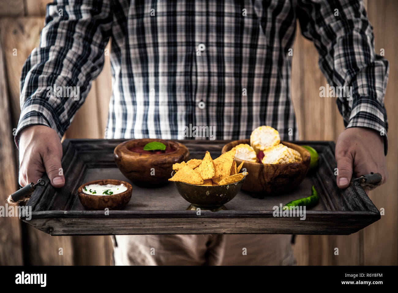 Man vegetable dip hi-res stock photography and images - Alamy