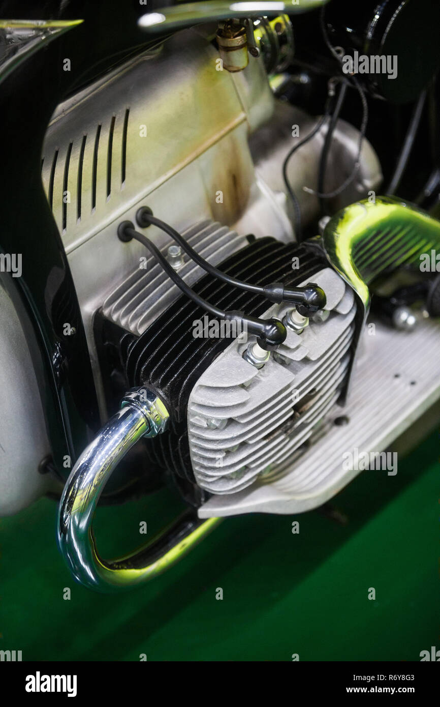 Vintage motorcycle boxer engine Stock Photo - Alamy