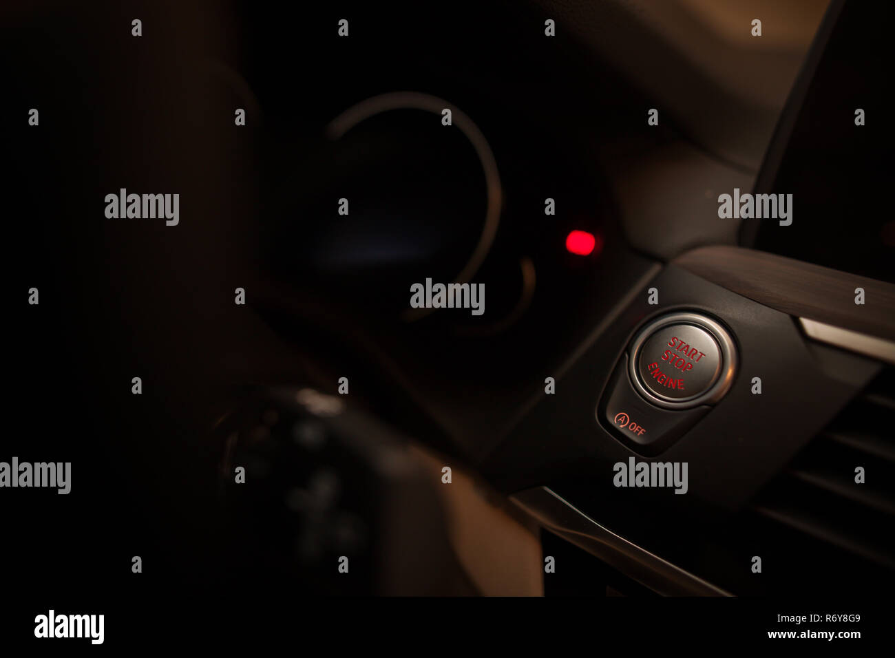 Car start/stop button Stock Photo - Alamy