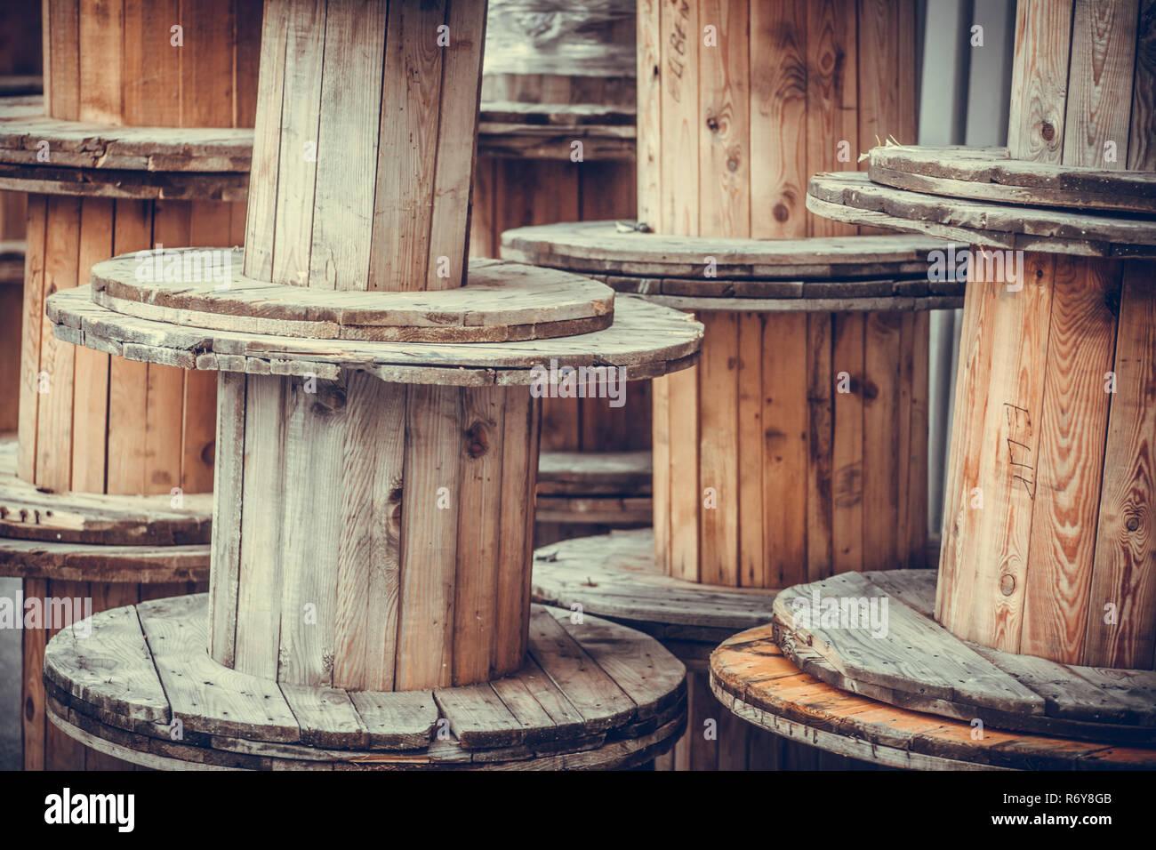 Cable reel table hi-res stock photography and images - Alamy