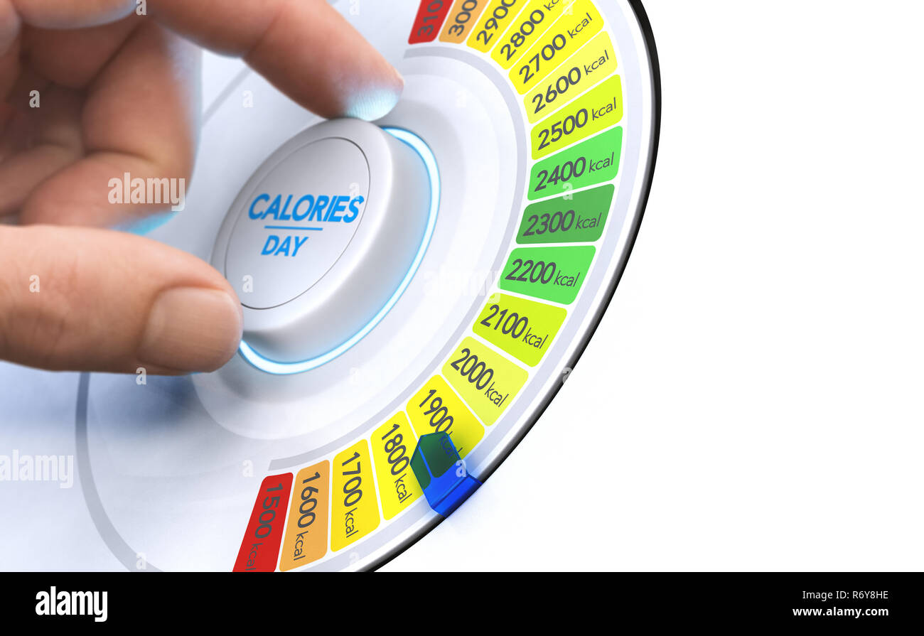 Reduce Calories, Nutrition and Balanced Diet Concept Stock Photo - Alamy