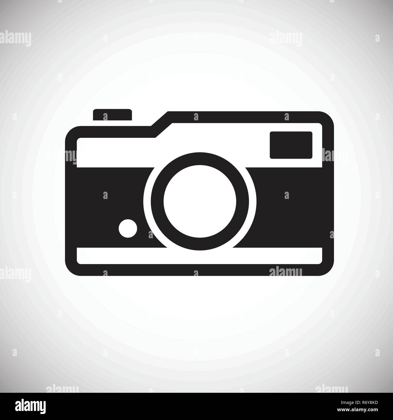 Digital camera icon on white background for graphic and web design ...