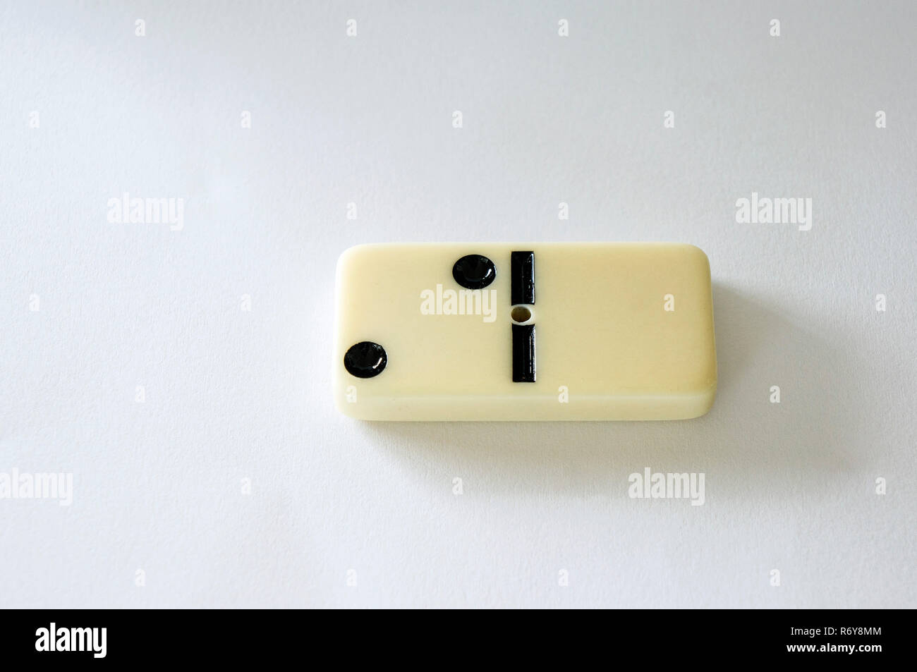 domino isolated white background zero two game piece Stock Photo - Alamy