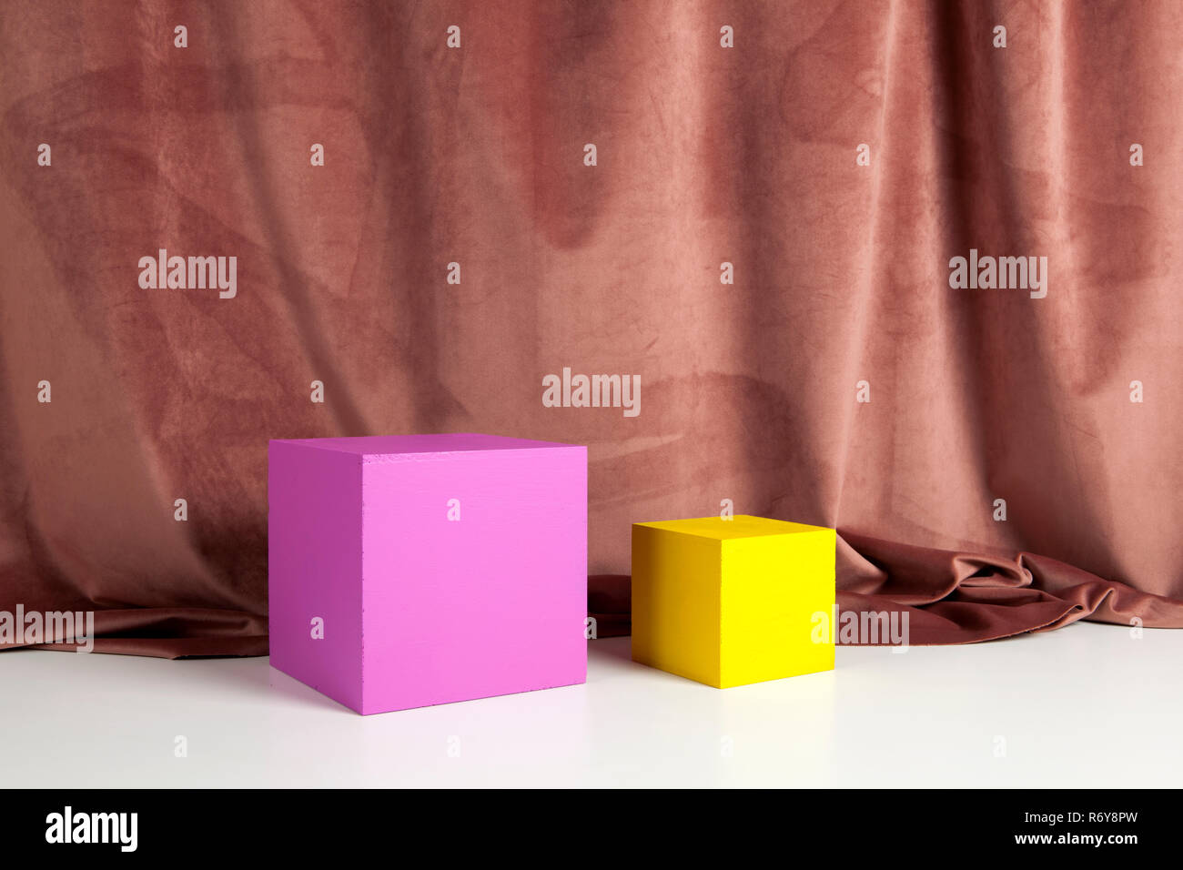 colouful cube velvet Stock Photo - Alamy