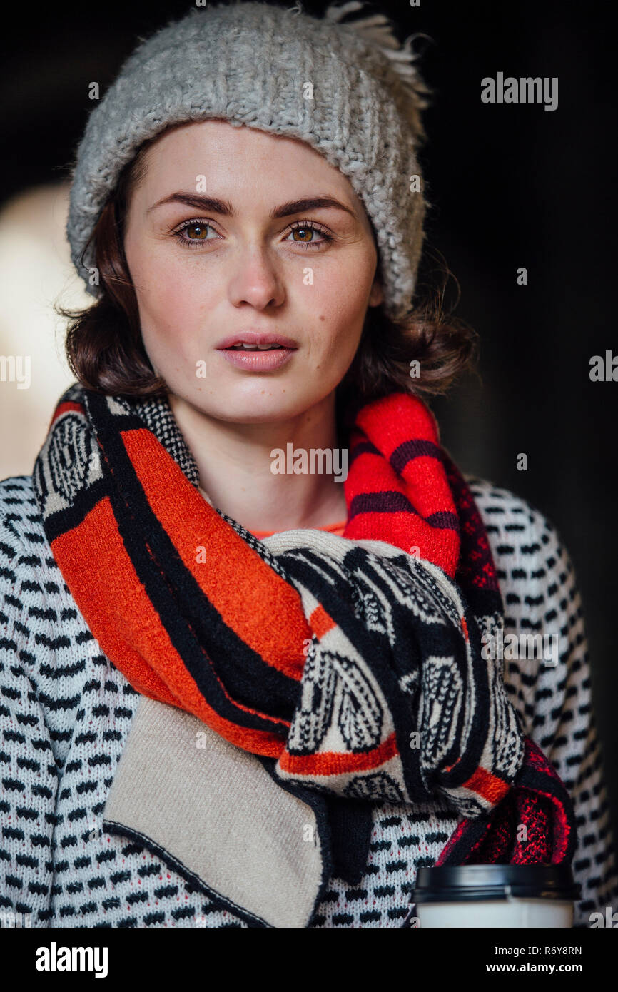 Woman Wooly Hat Model High Resolution Stock Photography and Images - Alamy