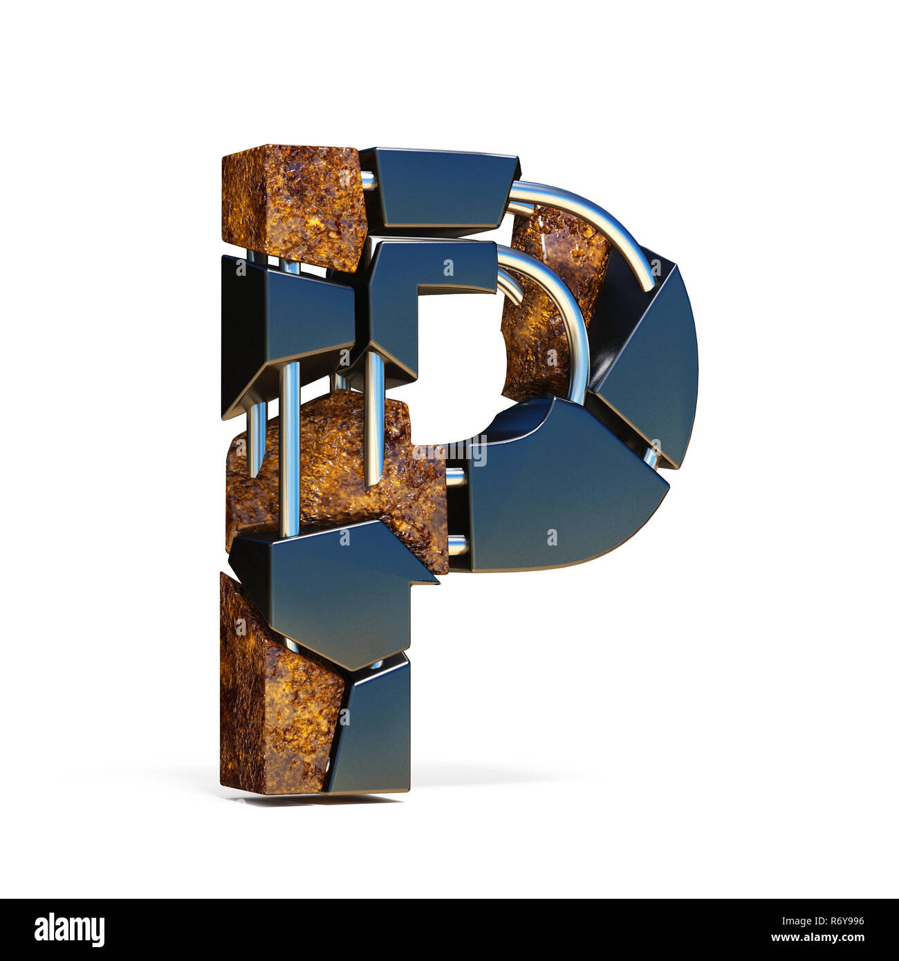 Stone font letter p 3d hi-res stock photography and images - Alamy