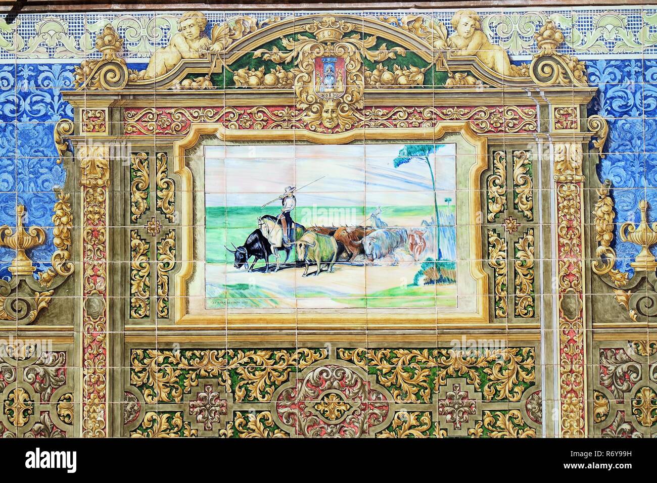 ceramic tiles in the plaza de espana,sevilla Stock Photo - Alamy