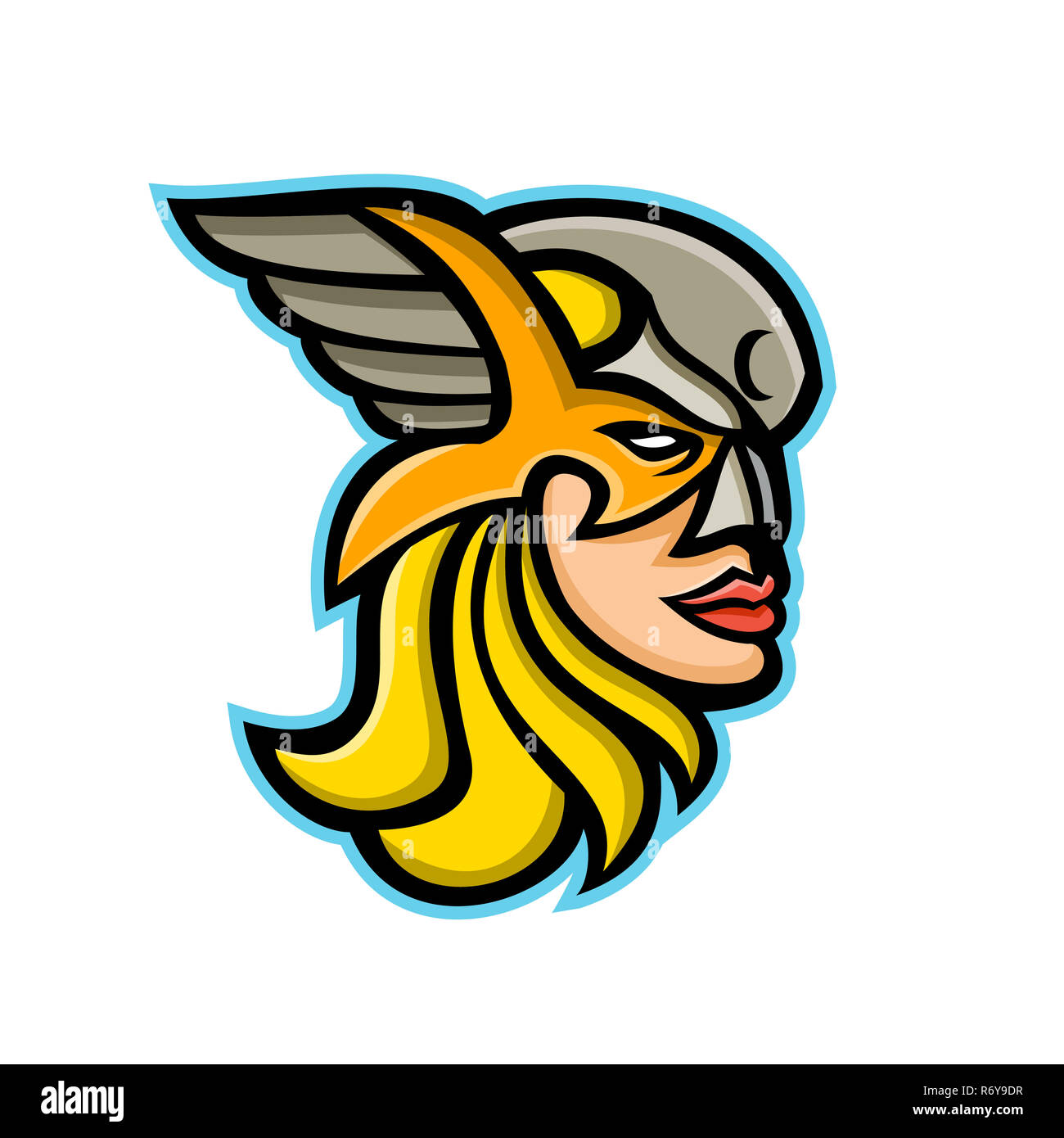 Valkyrie Warrior Mascot Stock Photo - Alamy