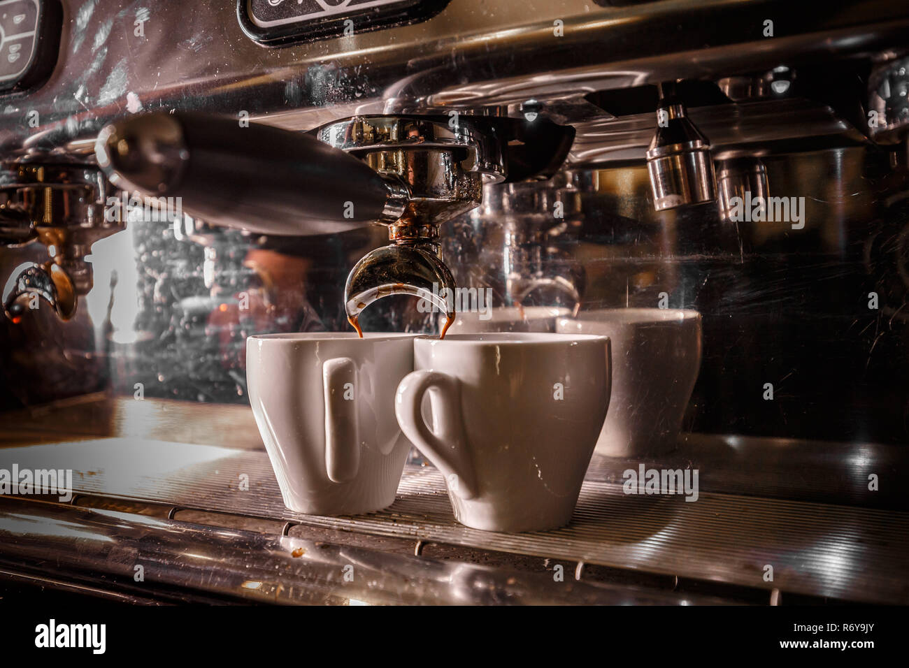 Professional coffee machine Stock Photo - Alamy