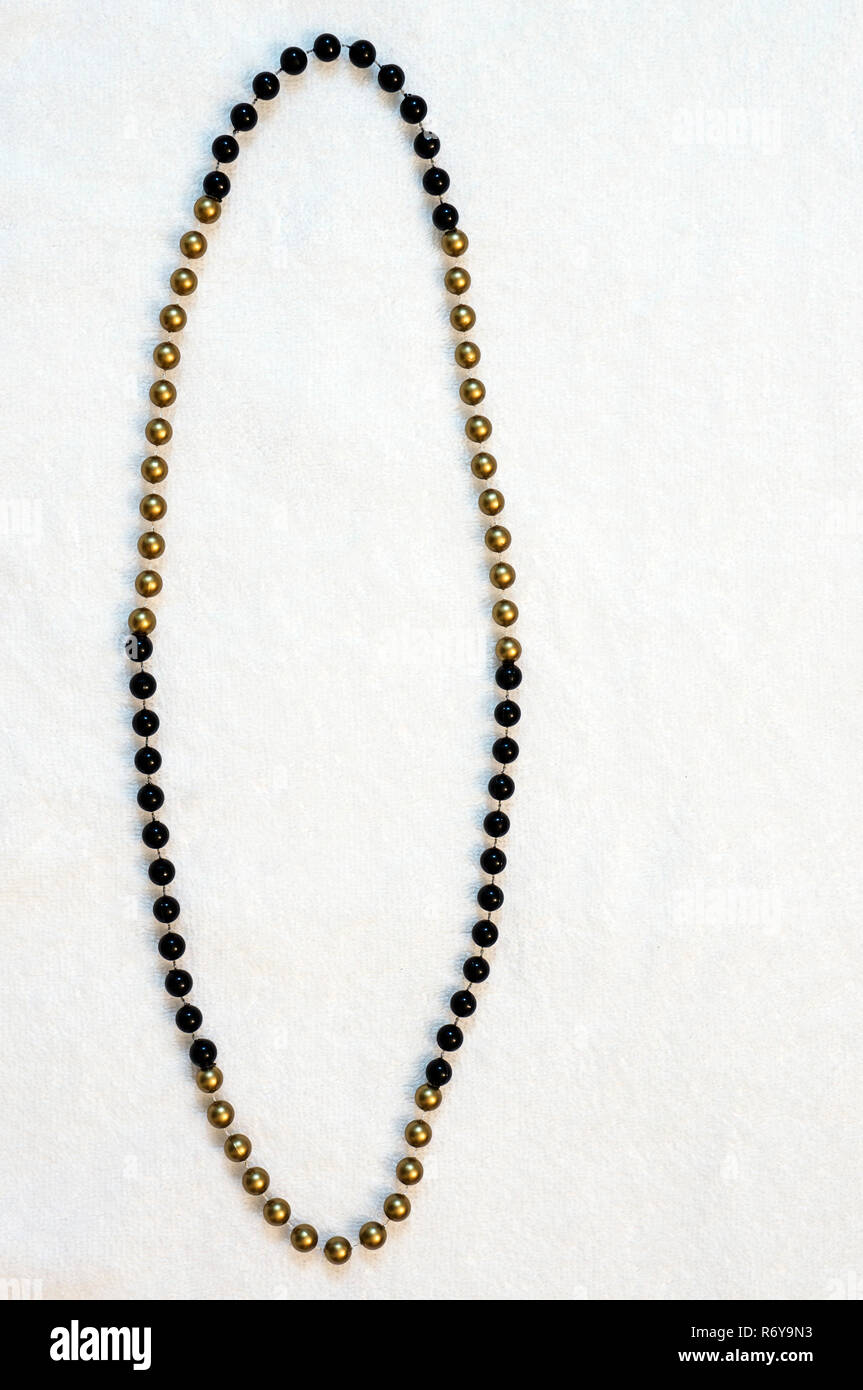 bead mardi gras fat tuesday carnivale holiday black golden color Stock ...