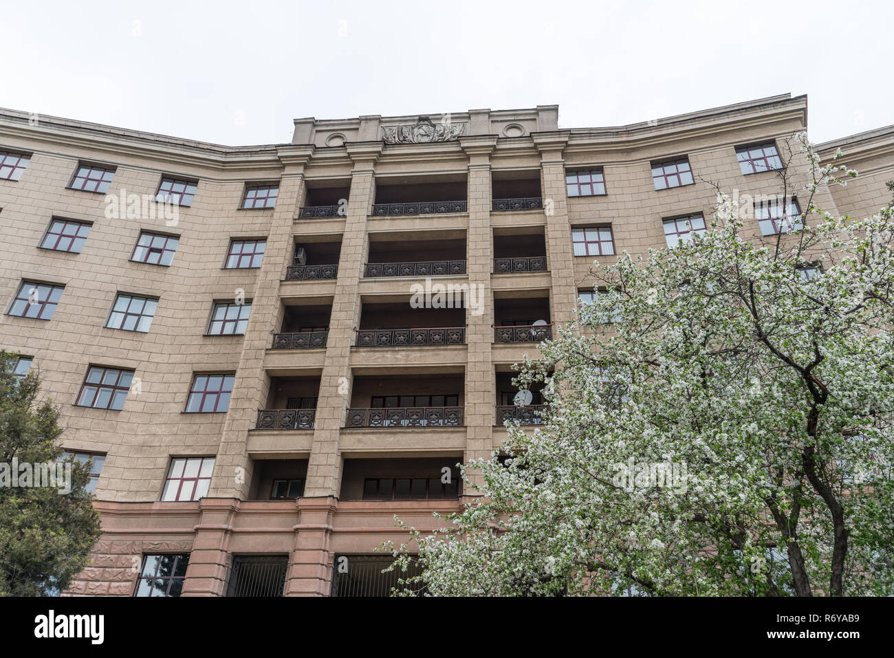 Soviet style building Stock Photo - Alamy