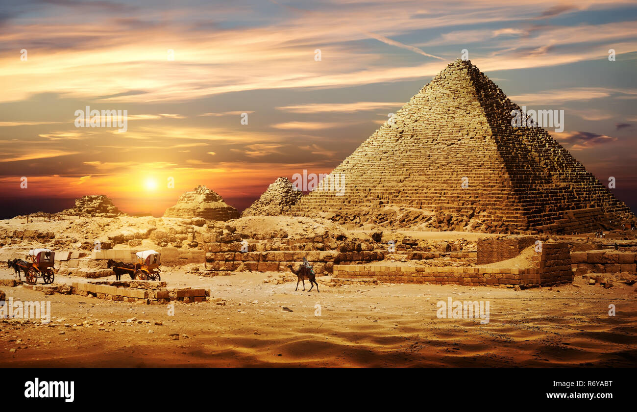 Pyramid in desert Stock Photo - Alamy