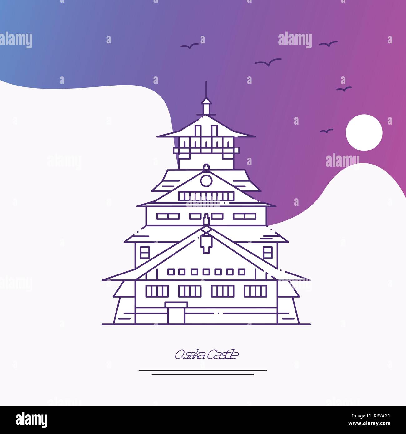Osaka castle osaka Stock Vector Images - Alamy