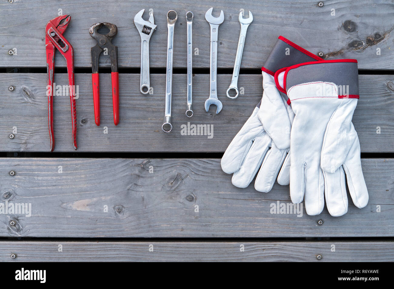 Composition different working tools hi-res stock photography and images ...